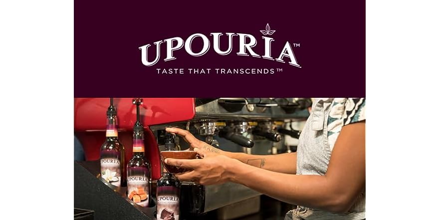 4Pk Upouria Sugar Free Caramel Coffee Syrup 25.4oz
