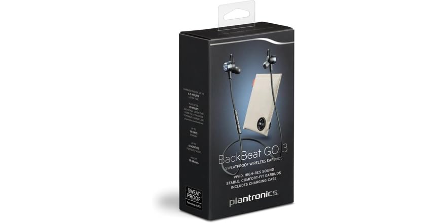 (NEW) Plantronics BackBeat GO 3 Wireless Bluetooth Earphones