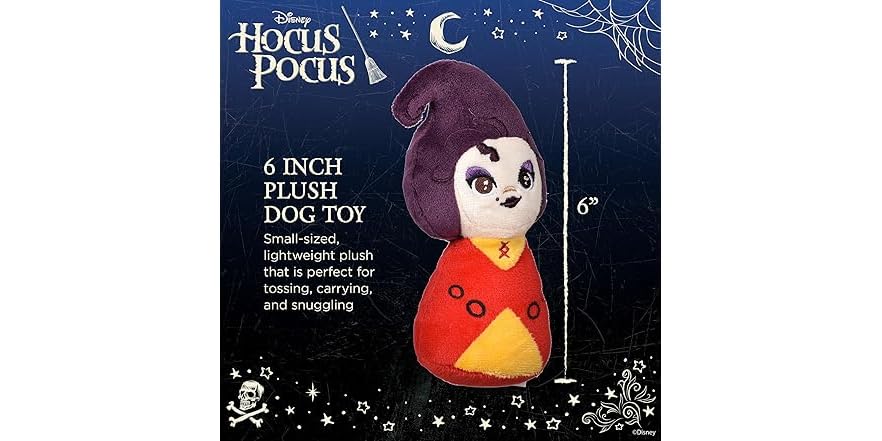 Hocus Pocus Plus Squeaky Dog Toy