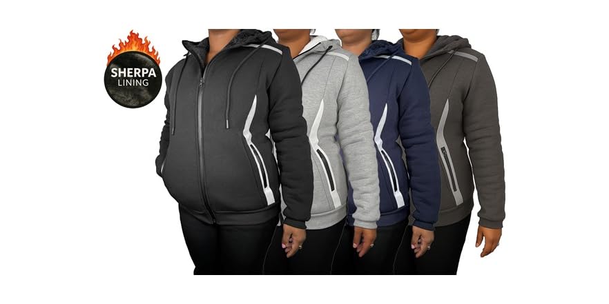 Womens Sherpa Reflective Tech Zip Hoodie