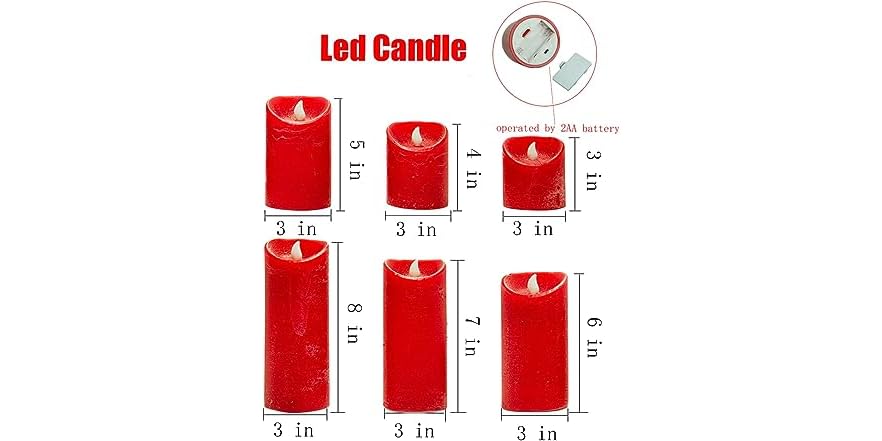 N-E Realistic and Bright Flameless Candles