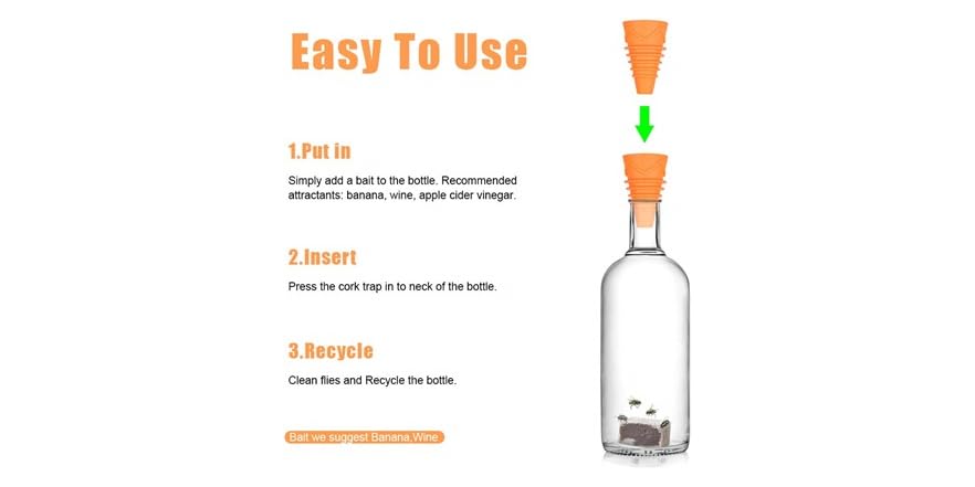 Emoly Fruit Fly Traps for Kitchens, 8 Pack