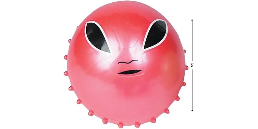 Assorted Colors Inflatable Alien Spike Vinyl Balls (5") 12 Count