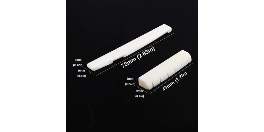 6 String Guitar Bridge Saddle (2 Pack)