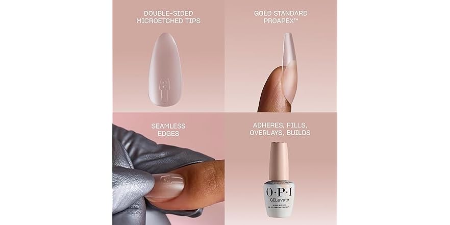 OPI GELevate Soft Gel, Nail Tips | Square