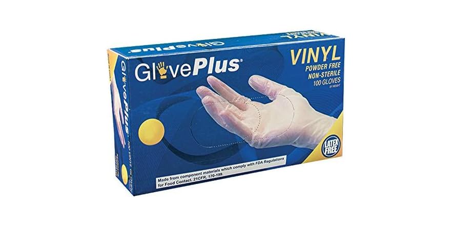 GlovePlus Vinyl Gloves, Small - 100 ct