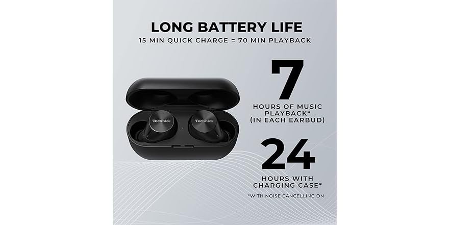 Technics HiFi Wireless Multipoint Bluetooth Earbuds