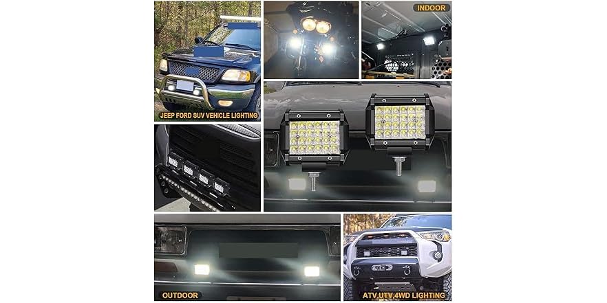 TURBO SII LED Pod Lights, 4 Inch 72W Cubes Lights