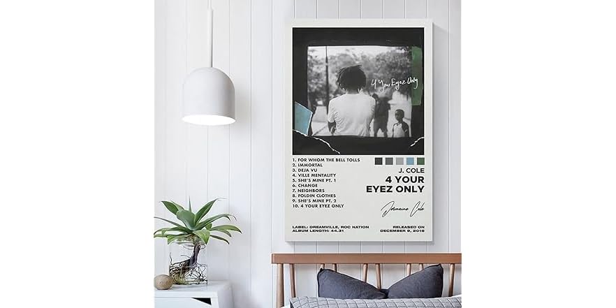 J Cole Poster 4 Your Eyez Only 12"x18"