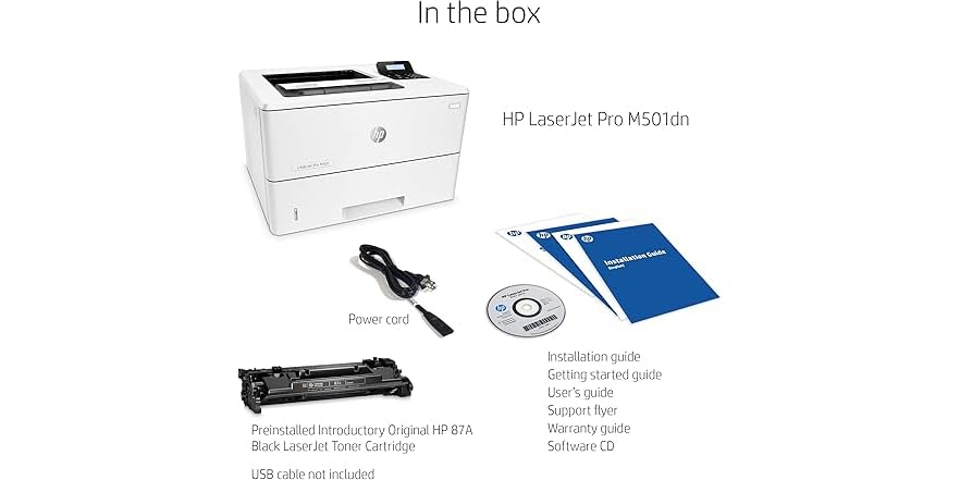 HP LaserJet Pro M501dn Duplex Printer (Open Box)