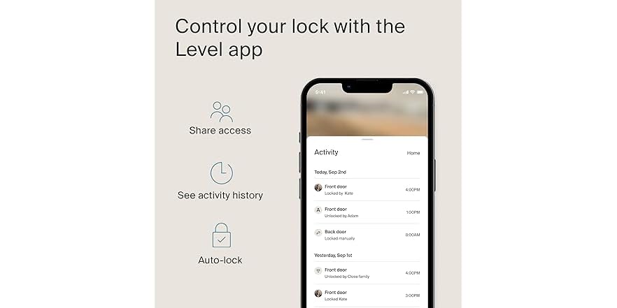 Level Lock+ Smart Lock + Apple Home Keys Deadbolt