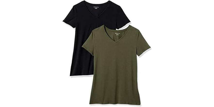 Amazon Essentials V-Neck Tee White 2pk