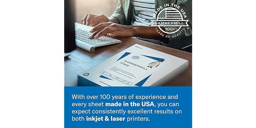 Hammermill Colored Paper, 20lb Pink Printer Paper, 8-1/2