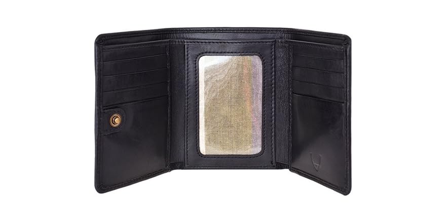 Charles Classic Trifold Wallet with ID Compartment Black