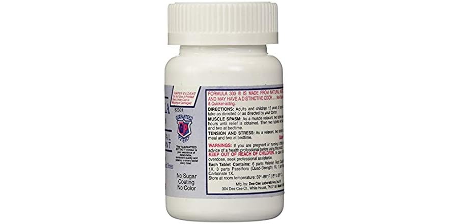 Formula 303 Natural Relaxant Tablets