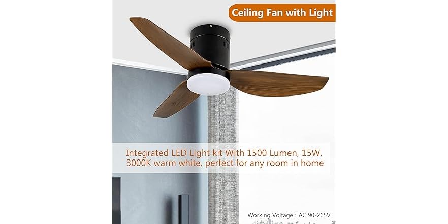 Simple Deluxe 40" Ceiling Fans w/ Light