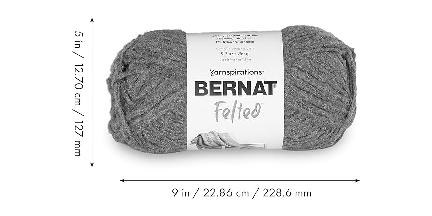 Bernat Felted Buff Fleck Yarn - 3 Pack of 9.2oz/260g