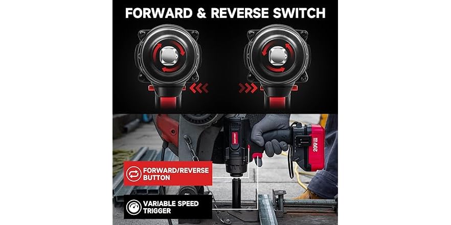 Eastvolt 20V Cordless Impact Wrench 1/2