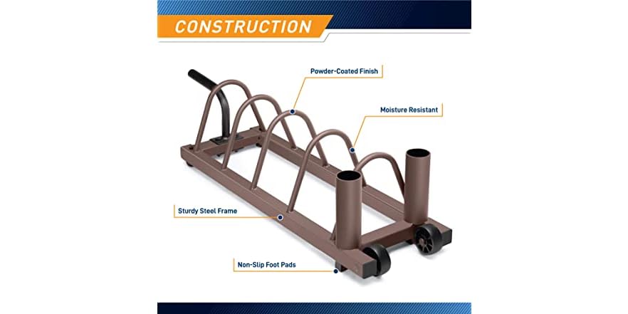 Steelbody Plate and Olympic Bar Rack Organizer