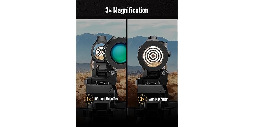 Pinty Red Dot and Magnifier Combo | 3x Magnifier