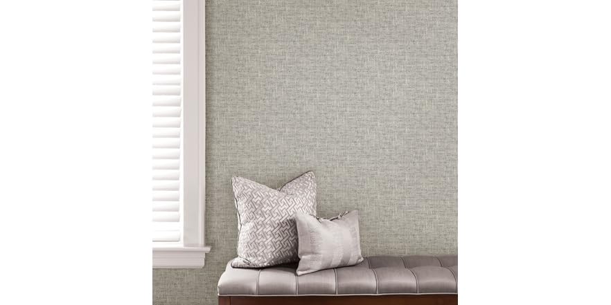 Grey Poplin Texture Peel & Stick Wallpaper
