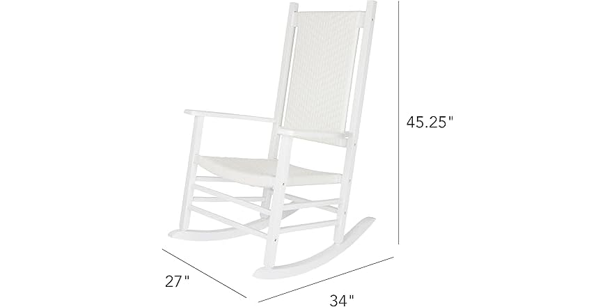 Shine Company 4335WT Hampton Wooden Rocking Chair