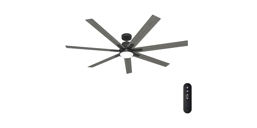 70" Hunter Fan w Light Kit and Remote
