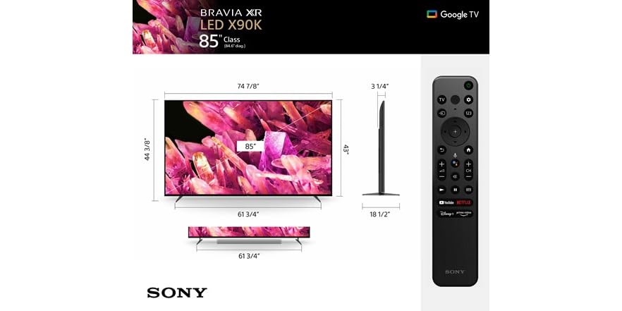 (NEW) Sony 85" 4K HDR Full Array LED TV