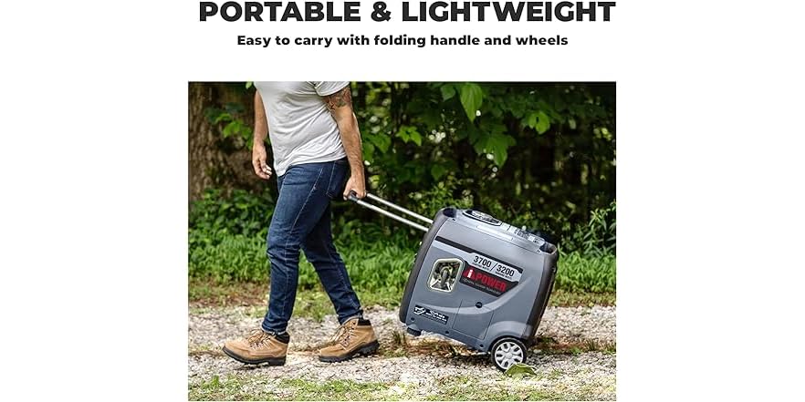 A-iPower AP3700i 3700 Watt Inverter Generator Grey