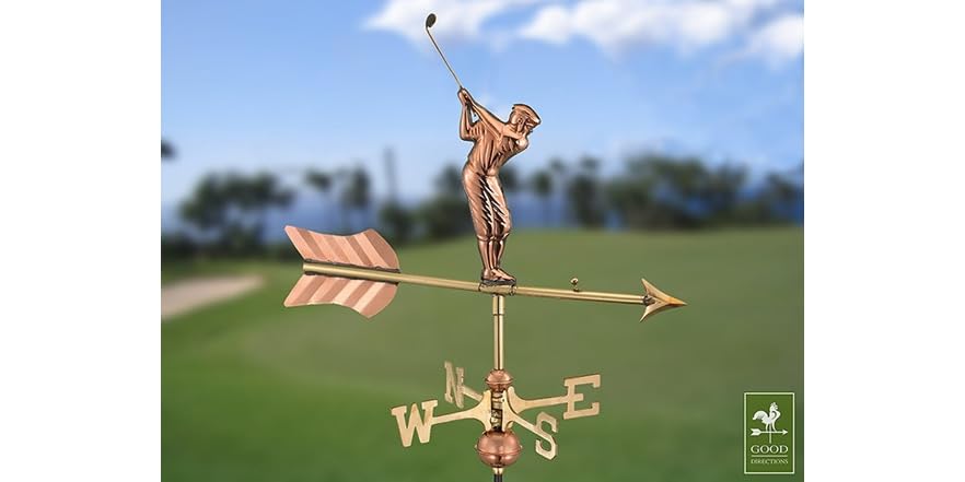 Golfer Pure Copper Weathervane: Your Choice