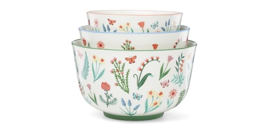 Oneida Serveware, First Blooms Nesting Bowls Set Of 3