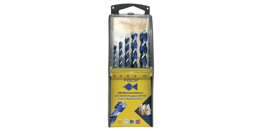Fisch 5-Piece Multi-Purpose Drill Bit Set