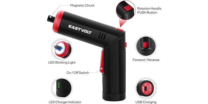 Eastvolt 4V Cordless Screwdriver