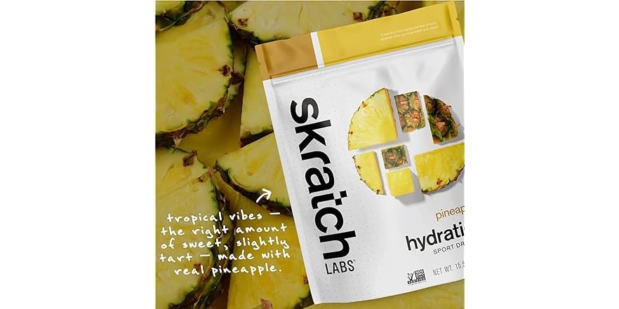 (2 Pack) SKRATCH LABS Hydration Powder | Sport Drink Mix Pineapple