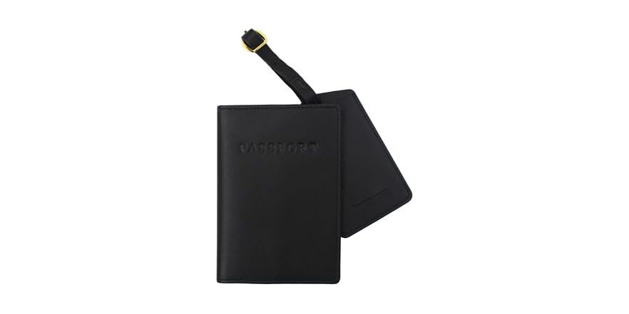 ROYCE RFID Blocking Passport Jacket with Matching Luggage Tag - Pick Color