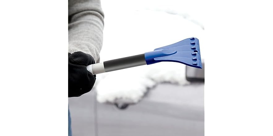 Snow Joe 2-In-1 Telescoping Jumbo Snow Broom + Ice Scraper