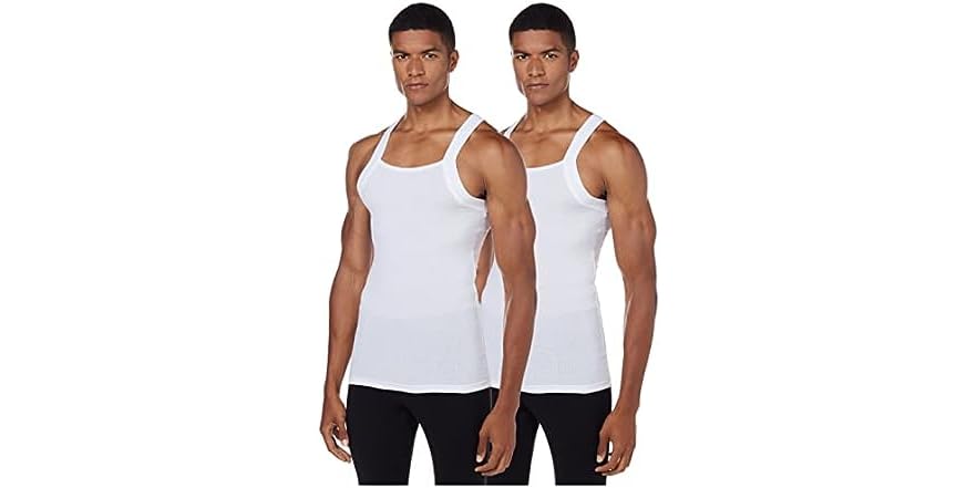 Men's Essential Cotton Square-Cut Tank 2-Pack