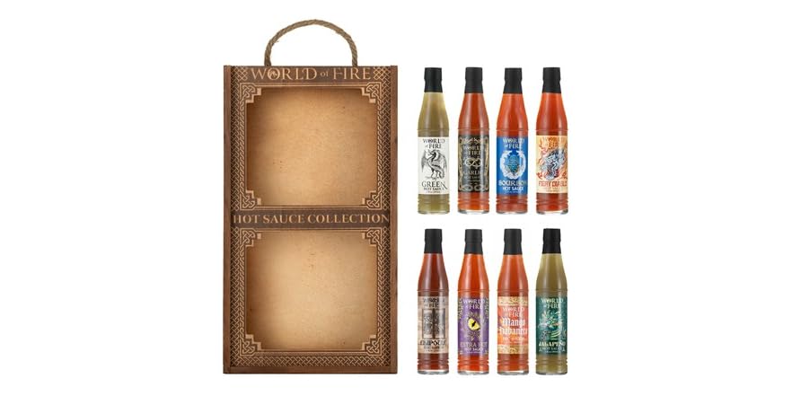 World of Fire 8 Bottle Hot Sauce Collection