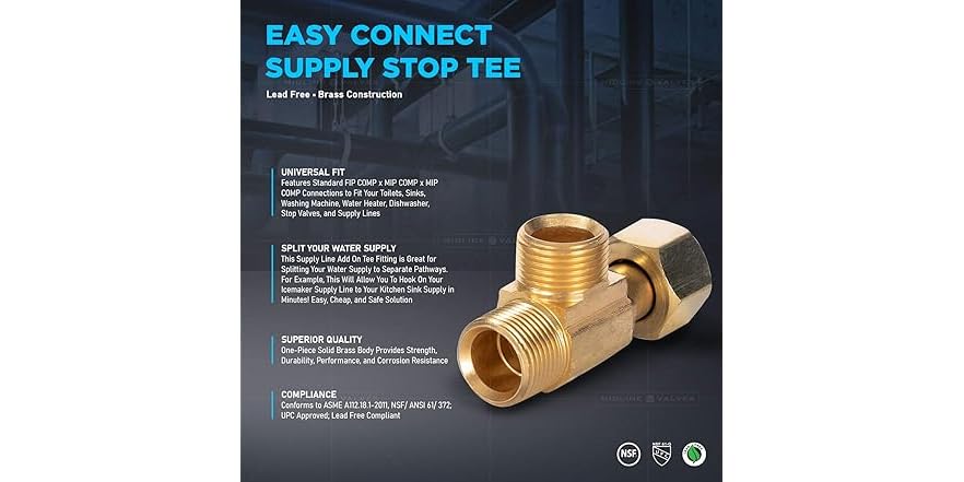 Midline Valve Add On Tee Fitting