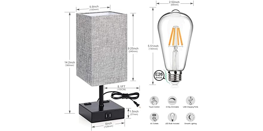 Touch Control Table Lamp