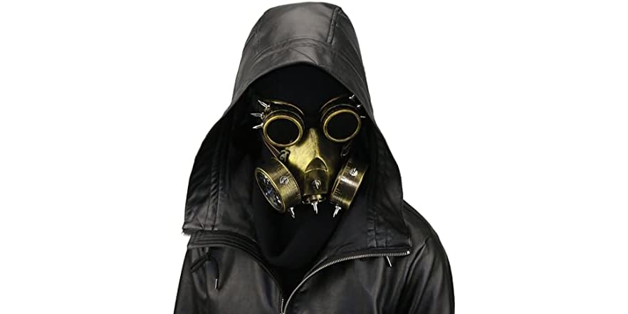 Metal Gas Mask with Goggles