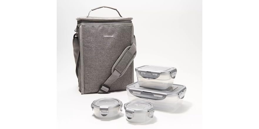 LocknLock Insulated Lunch Bag w/ 4 Containers