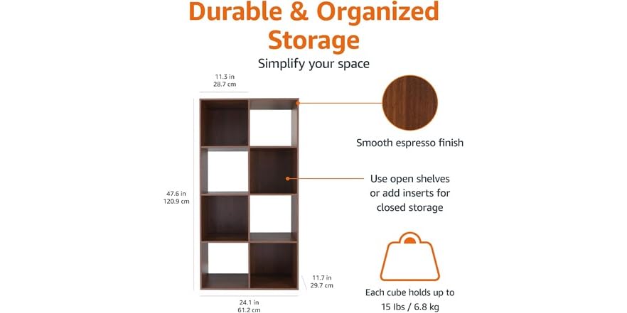 Amazon Basics Storage 8 Cube Organizer