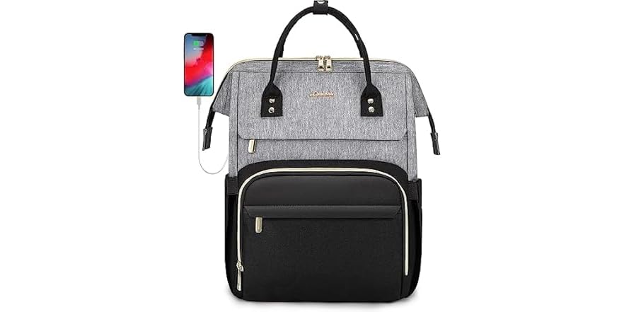 LOVEVOOK Laptop Backpack 15.6Laptop, Grey Black (Open Box)