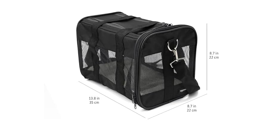 Amazon Basics Soft-Sided Mesh Pet Carrier