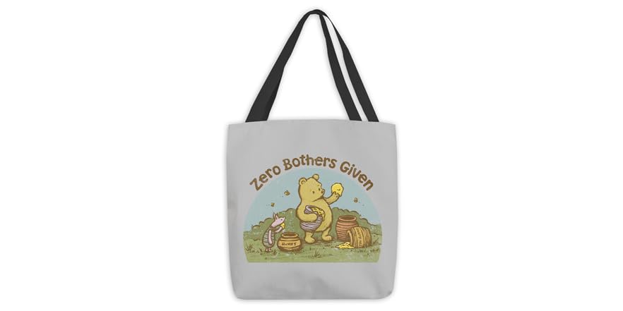 Zero Bothers Given Large Tote Bag