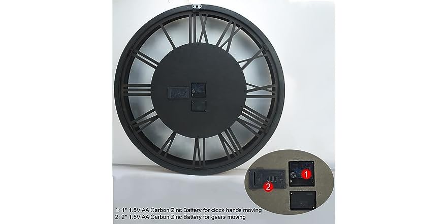 DORBOKER 27 Inch Large Wall Clock
