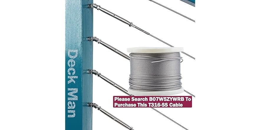 Deck Man Angle Single Lag Screw Cable
