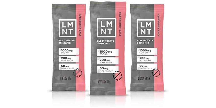 LMNT Zero Sugar Electrolytes, Raspberry Salt