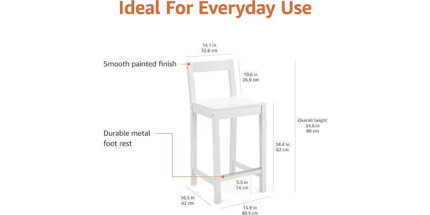 Amazon Basics Wooden Bar Stool